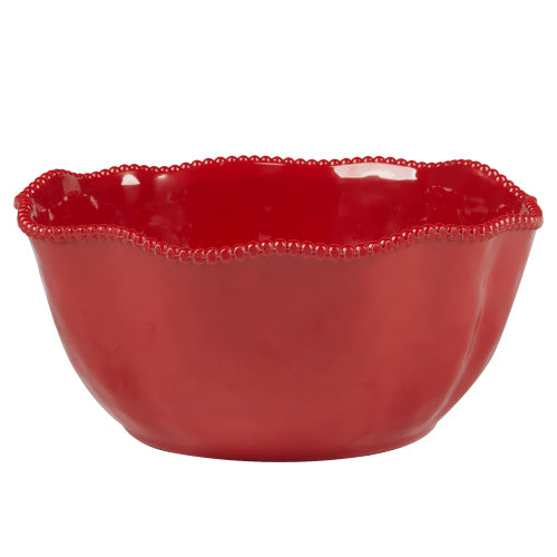 Red Melamine Deep Bowl — Pecan Row
