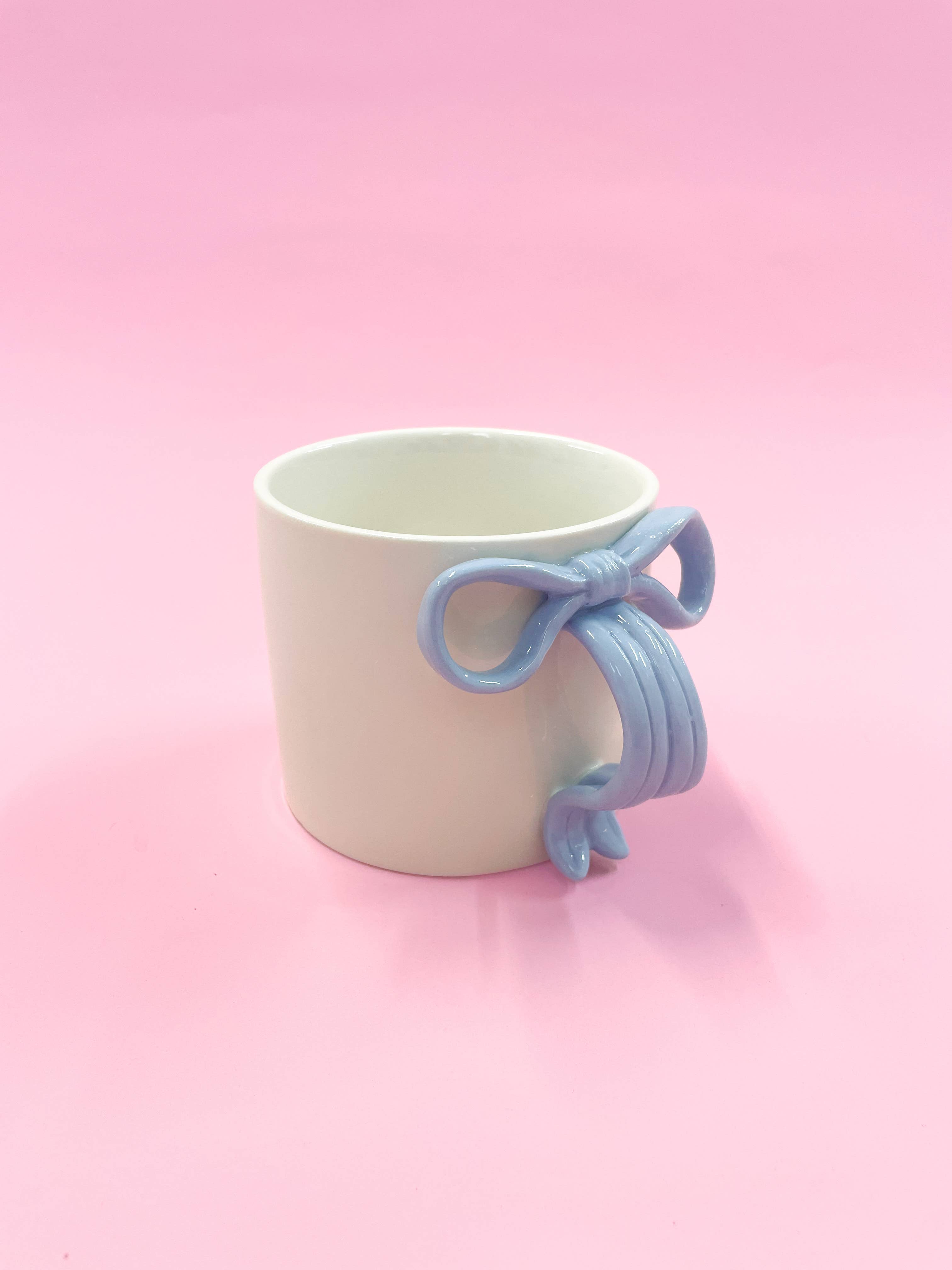 Blue Bow Ceramic Coffee Mug — Pecan Row