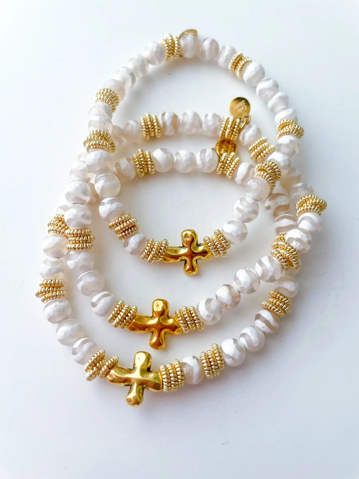 Claremont Cross Bracelet by Cola Stacks — Pecan Row