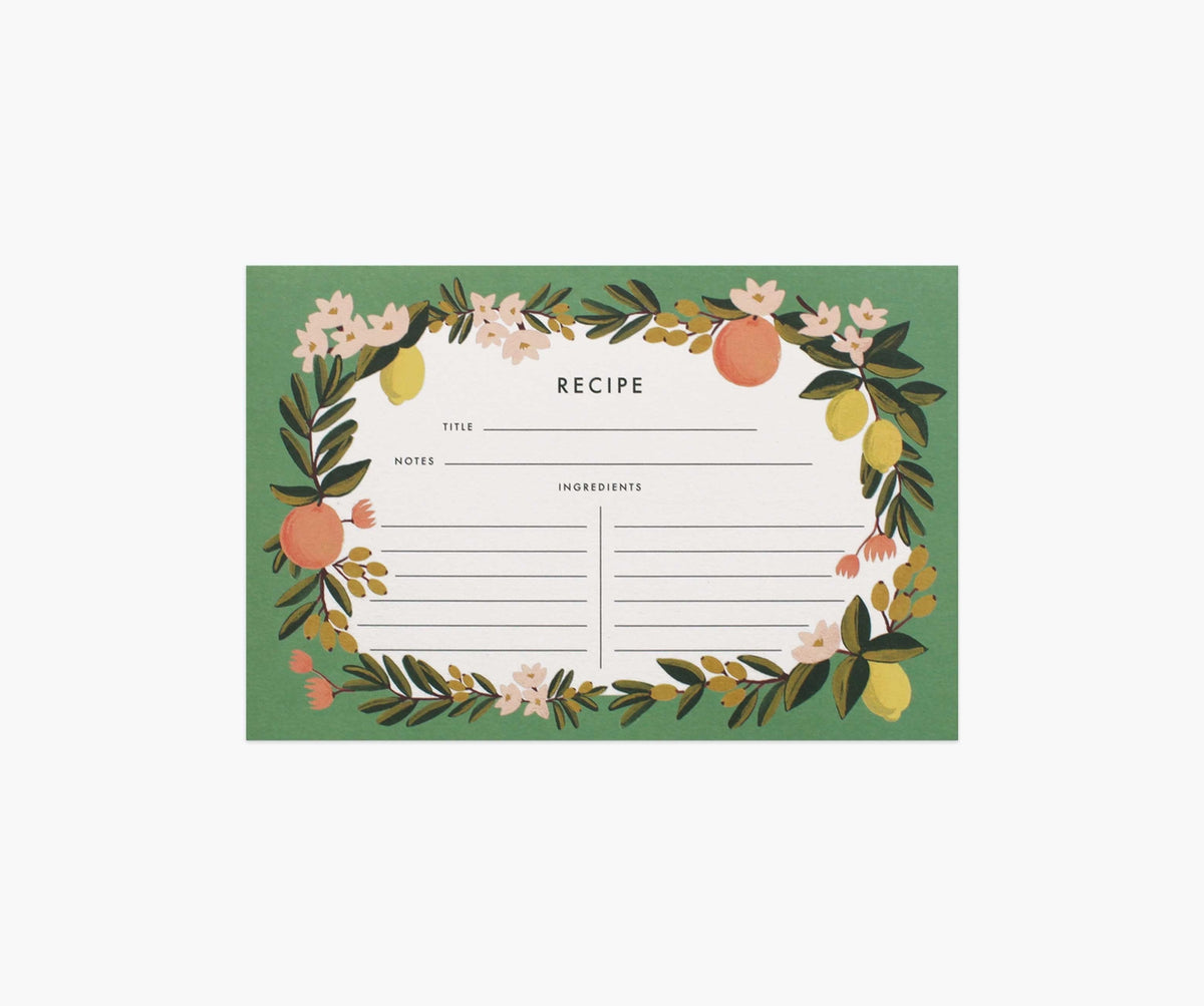 Citrus Floral Recipe Cards by Rifle Paper Co. — Pecan Row