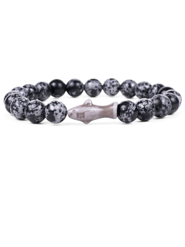 Fahlo Shark Bracelet in Ocelli Stone — Pecan Row