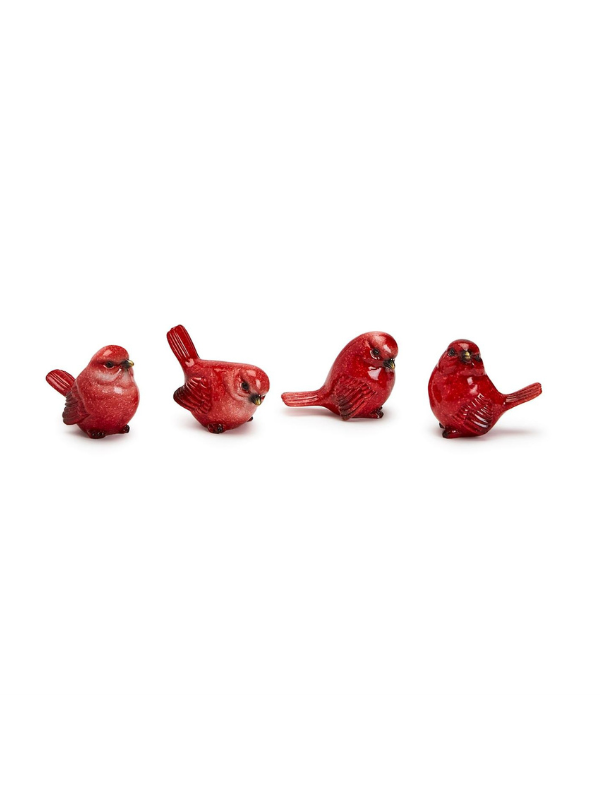 Red Cardinal Hand-Painted Birds — Pecan Row