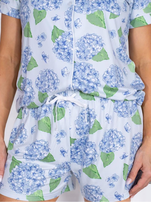 Hydrangea Sleep Shorts — Pecan Row
