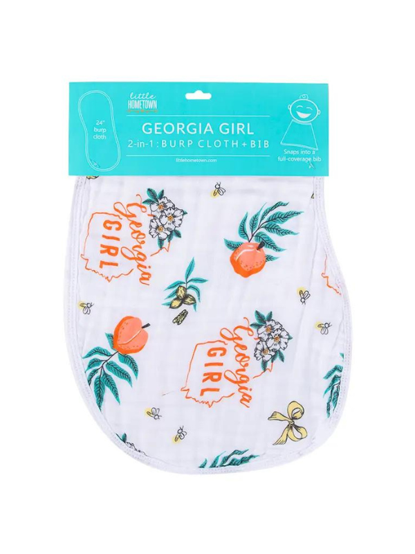 Georgia Girl Burp Cloth & Bib Combo — Pecan Row